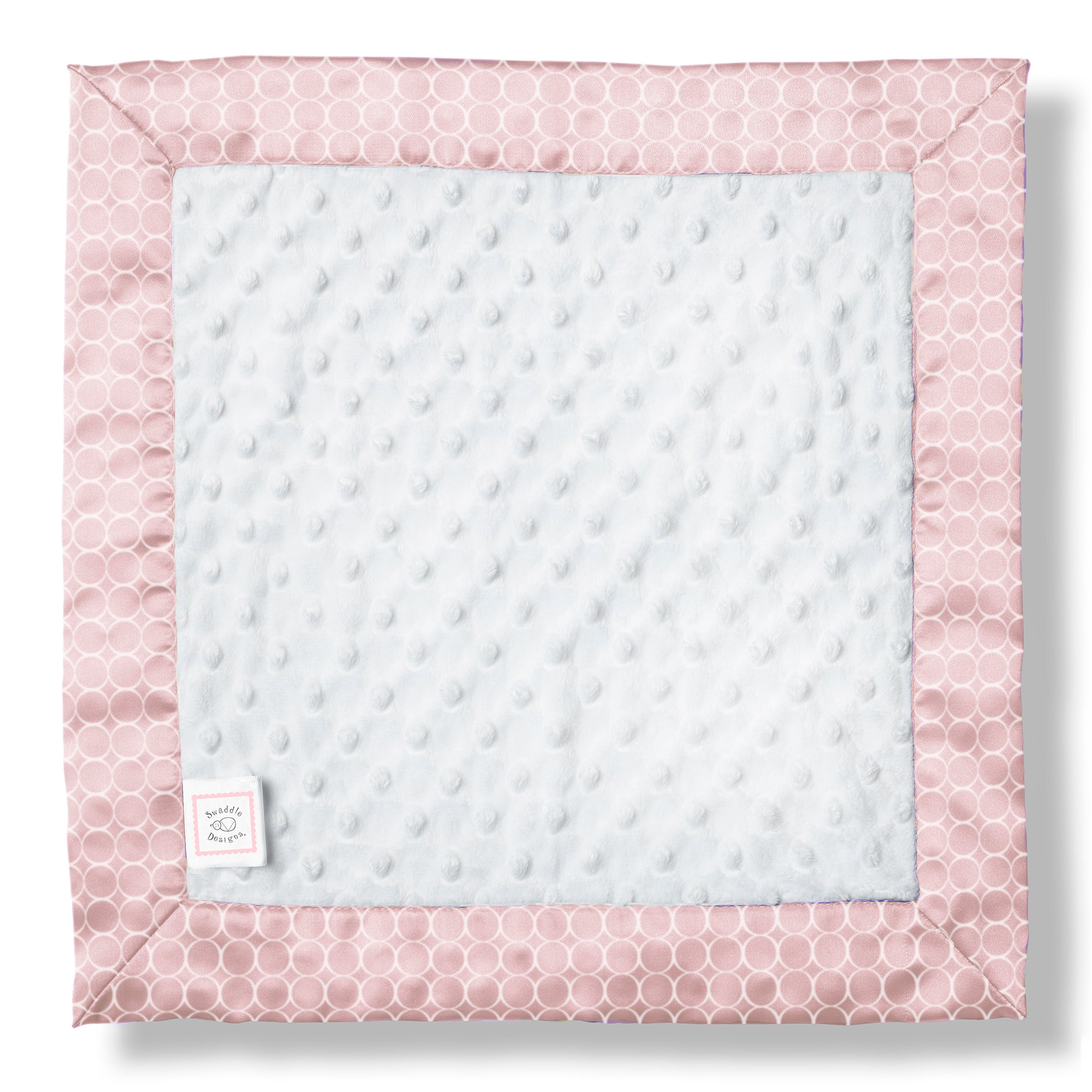 Baby Lovie - White Plush Dots with White Mini Mod Circles on Pastel Pi ...