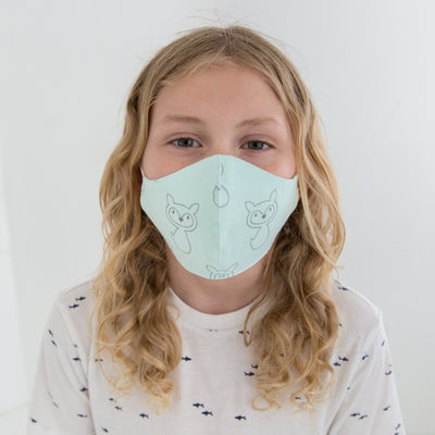 Kids Face Mask, Cloth Non-Medical Mask - I love School – SwaddleDesigns